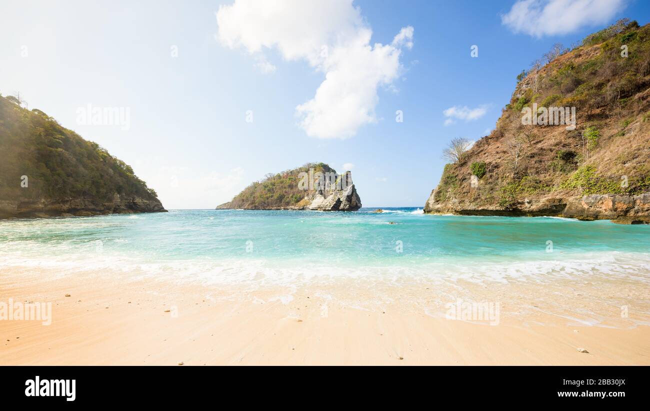 Popular photo spot and tourist destination Atuh Beach in Nusa Penida ...