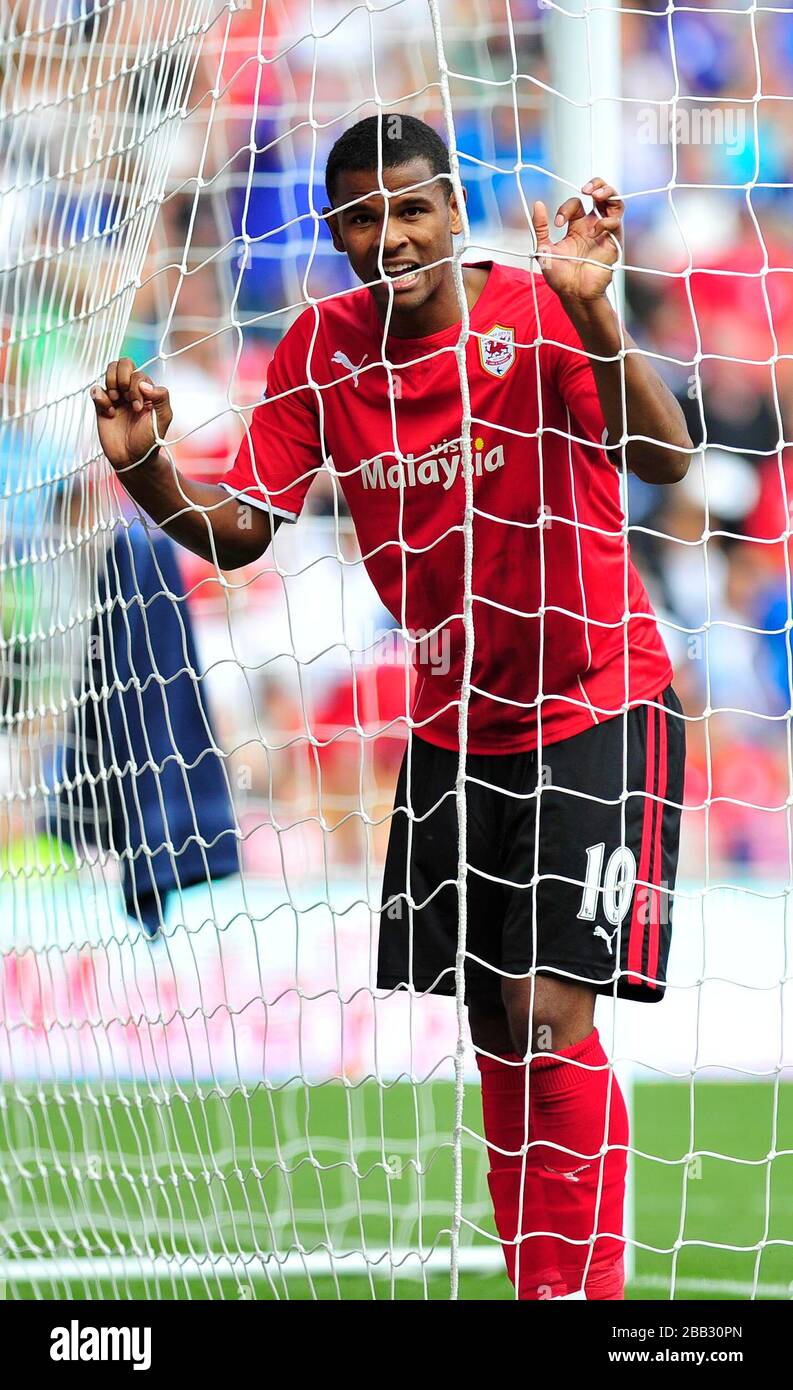 Cardiff City's Fraizer Campell in action Stock Photo - Alamy
