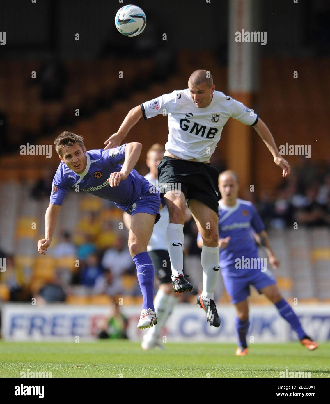 Port Vale's Carl Dickinson and Wolverhampton Wanderers' Kevin Doyle ...