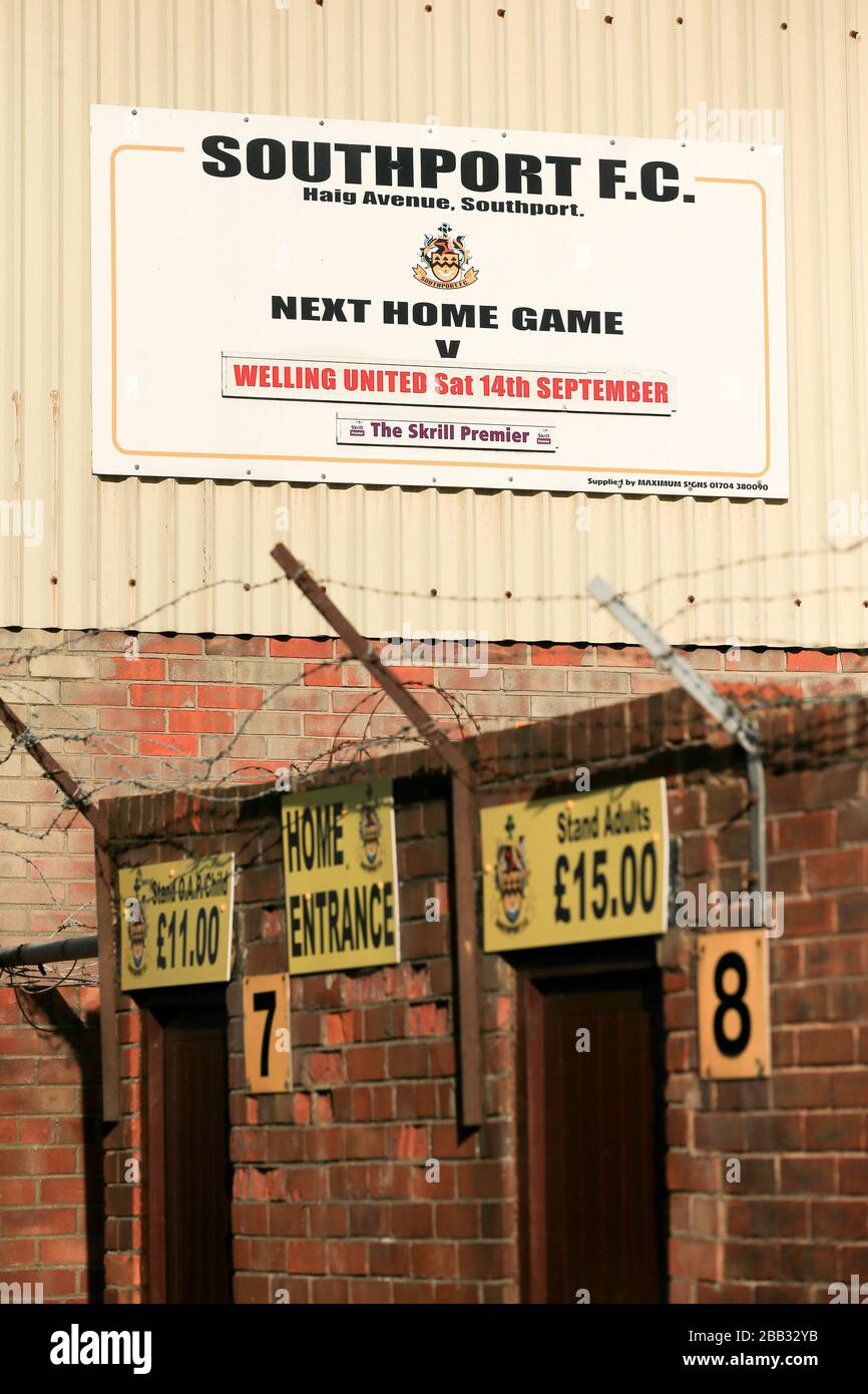 A general view signage around ground hi-res stock photography and ...