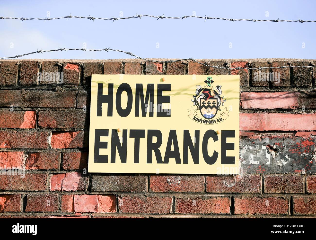 A general view of signage around the ground Stock Photo - Alamy