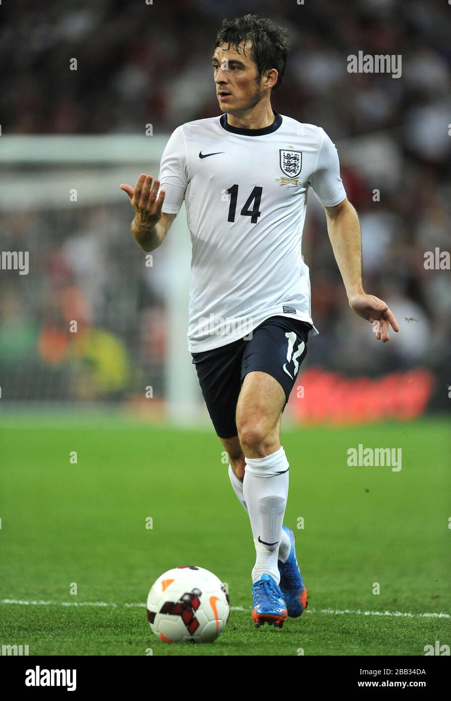 England's Leighton Baines in action against Moldova Stock Photo - Alamy