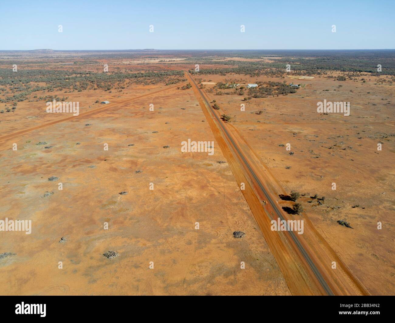 Aerial of pastoral station in western Queensland Australia Stock Photo ...