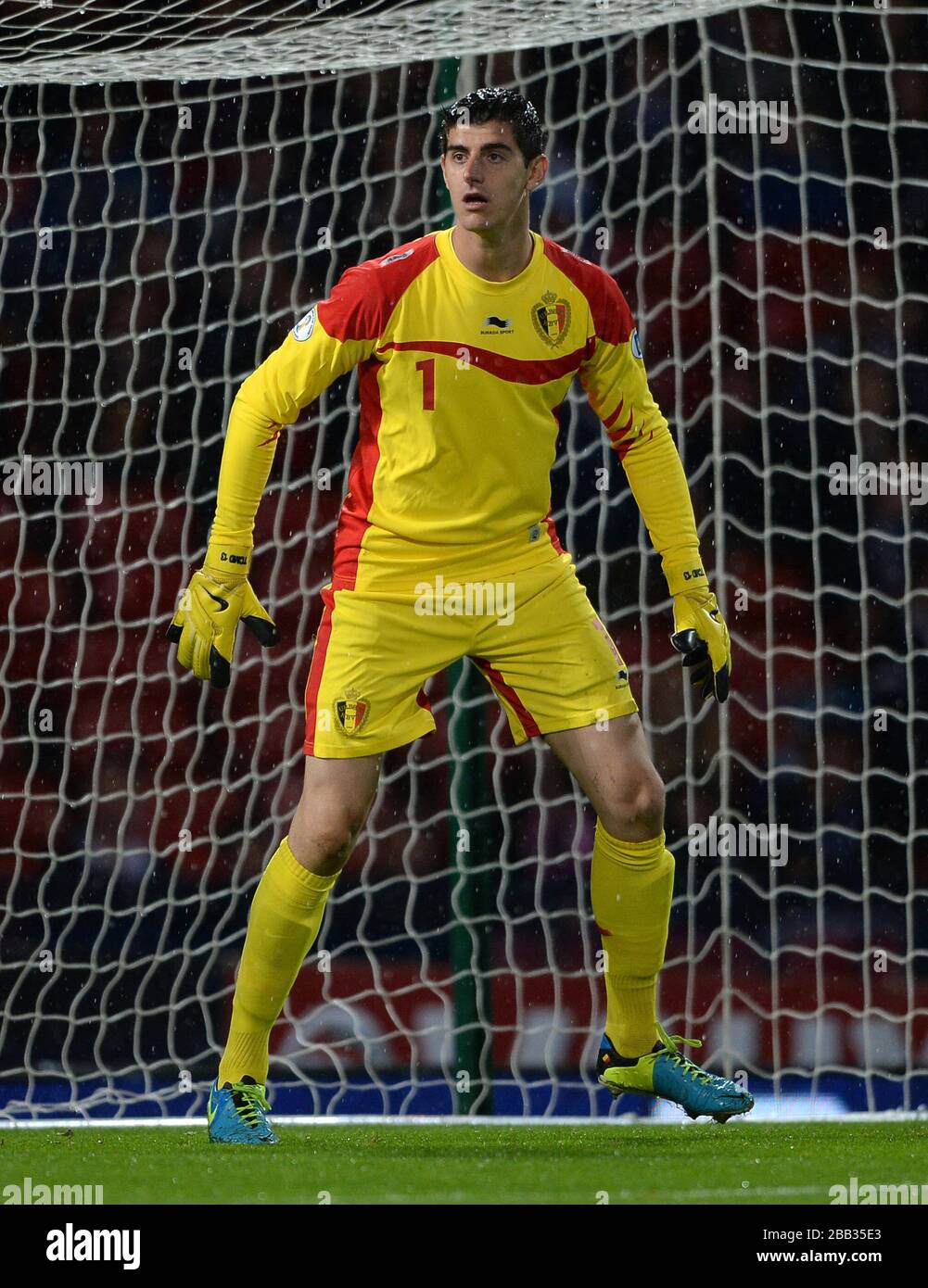 Belgium goalkeeper Thibaut Courtois Stock Photo - Alamy