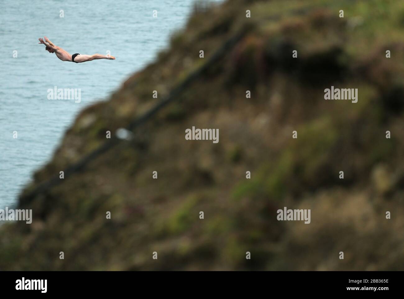 USA's Andy Jones during day one of the Red Bull Cliff Diving World ...