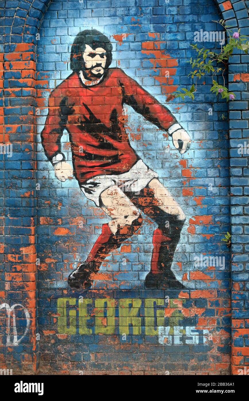 George best mural hi-res stock photography and images - Alamy