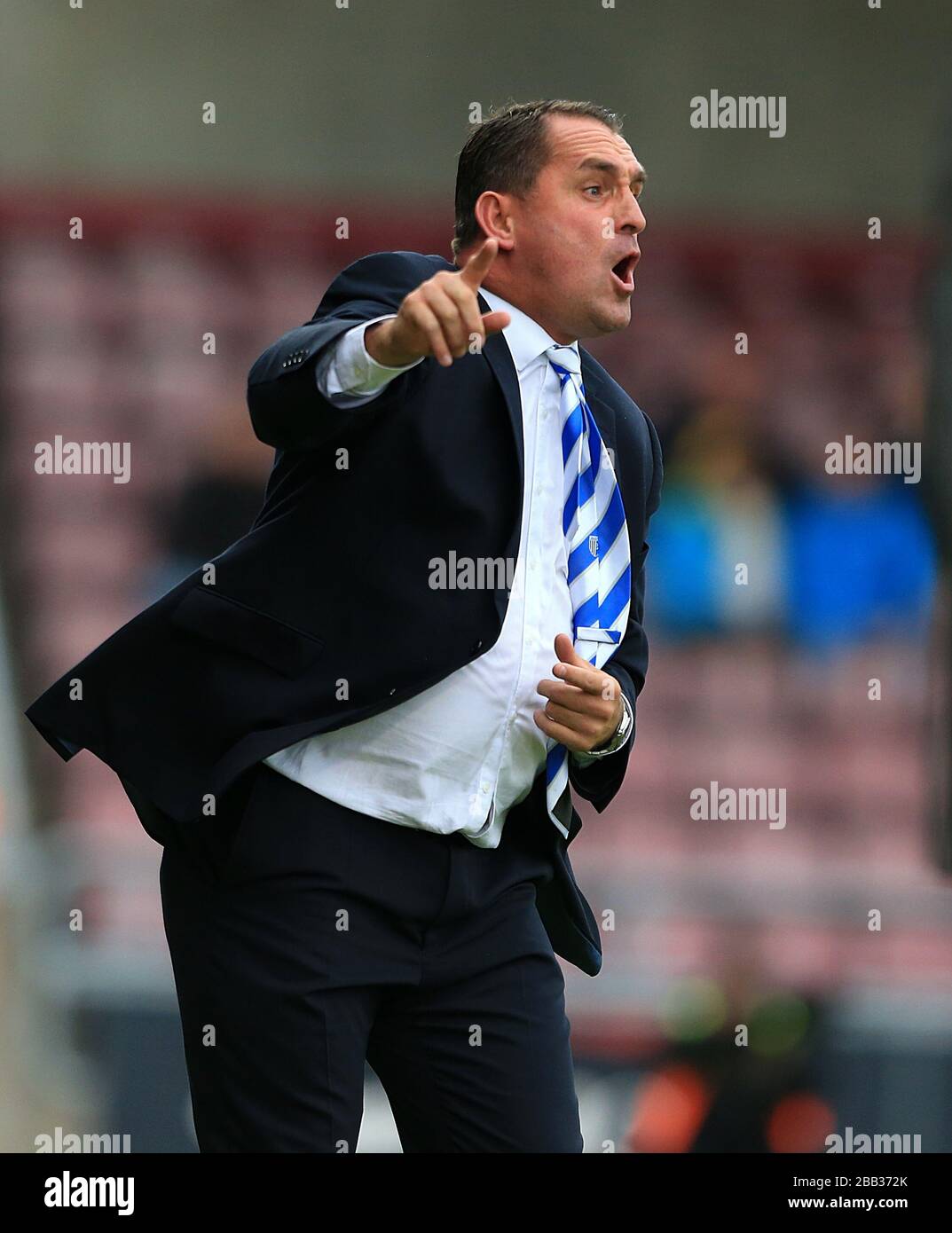 Gillingham manager Martin Allen reacts on the touchline Stock Photo - Alamy