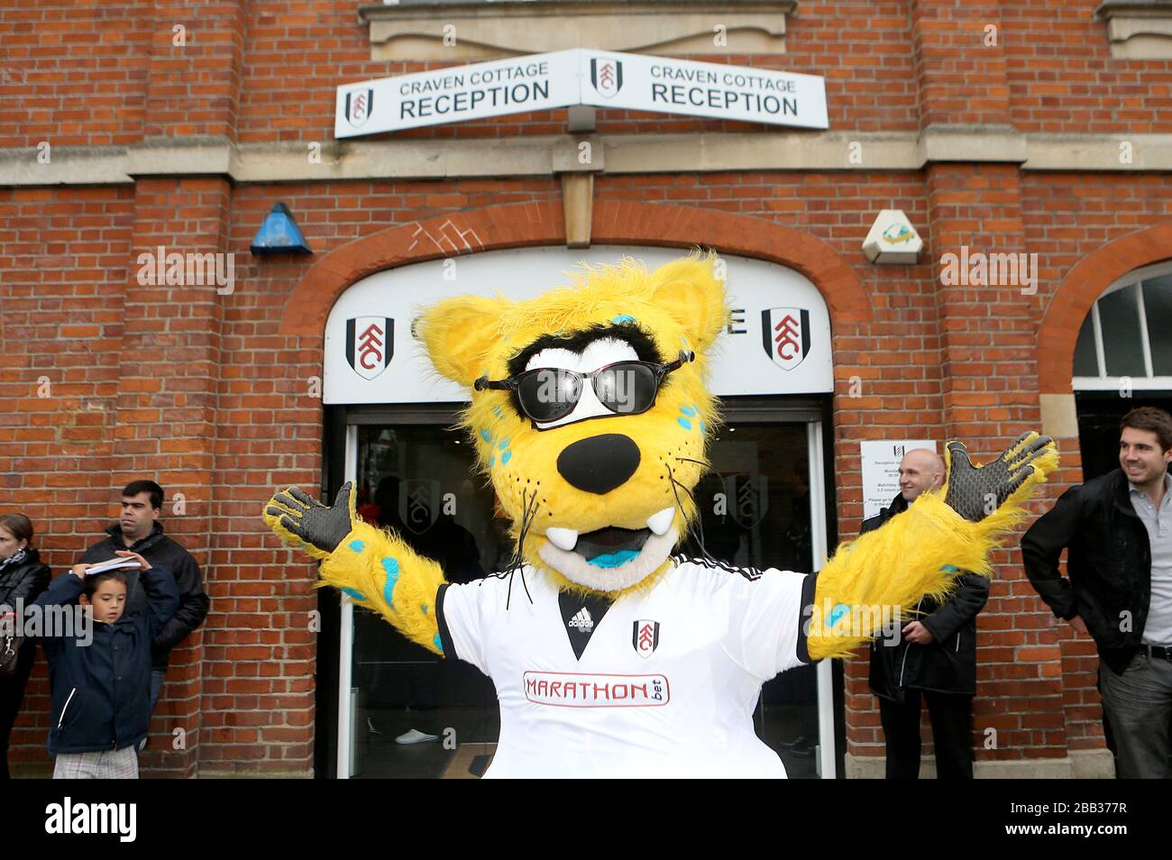Jacksonville Jaguars mascot Jackson de Ville outside Craven Cottage ...