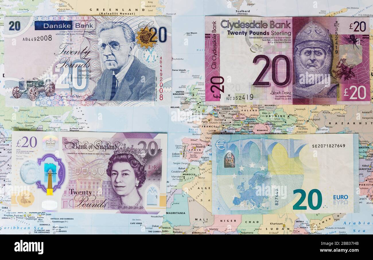 Banknotes world map hi-res stock photography and images - Alamy