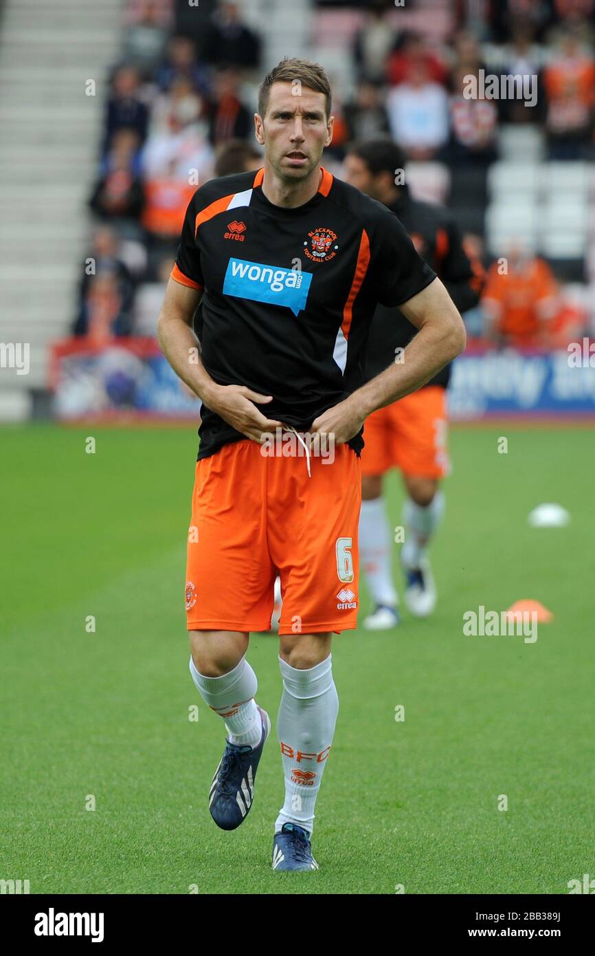 Blackpool's Kirk Broadfoot Stock Photo - Alamy