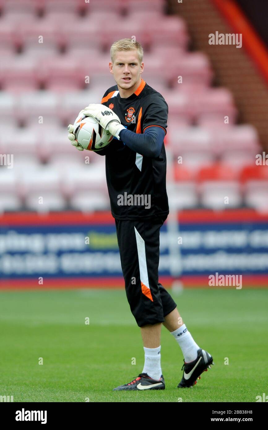 Blackpools goalkeeper mark halstead hi-res stock photography and images ...