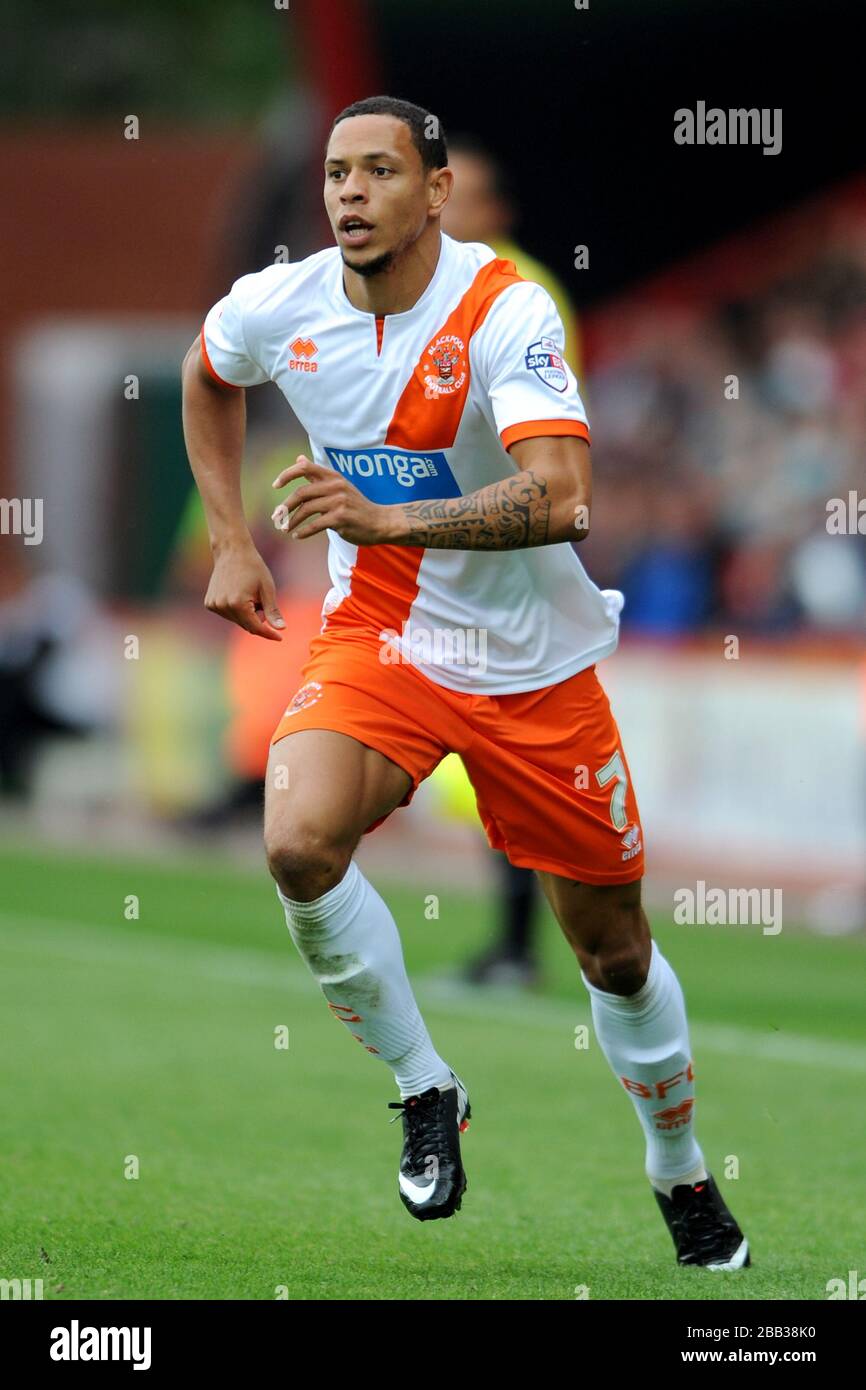 Blackpool's Nathan Tyson Stock Photo - Alamy