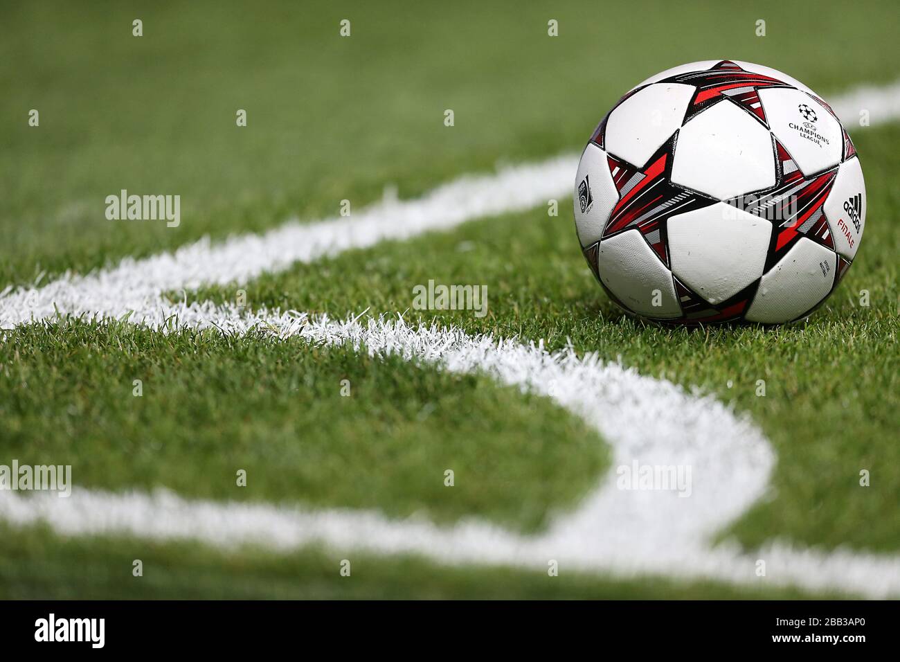 A football on the pitch Stock Photo - Alamy