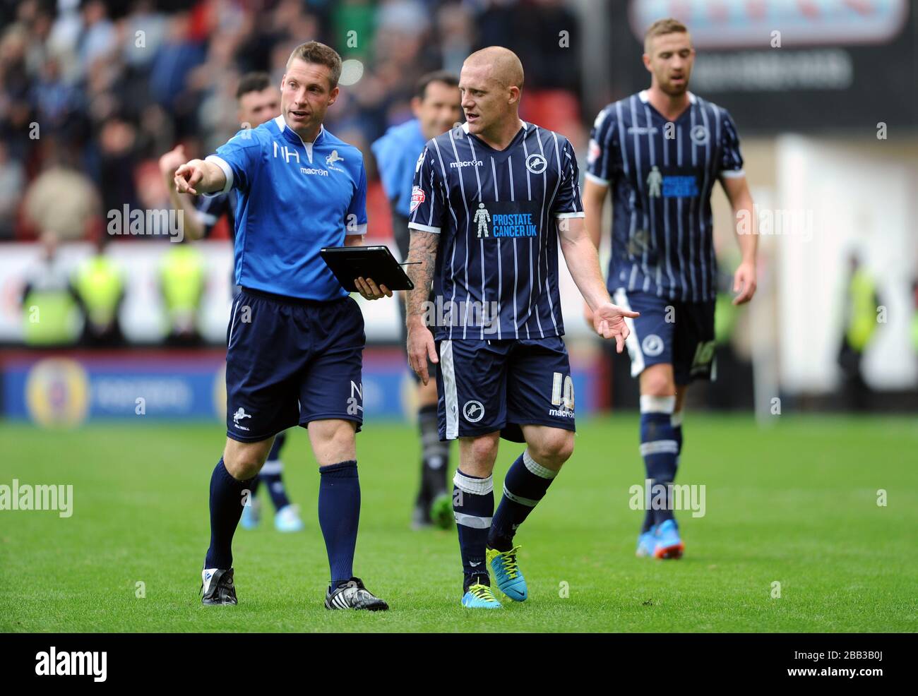 Millwall's coach Neil Harris and Nick Bailey Stock Photo - Alamy