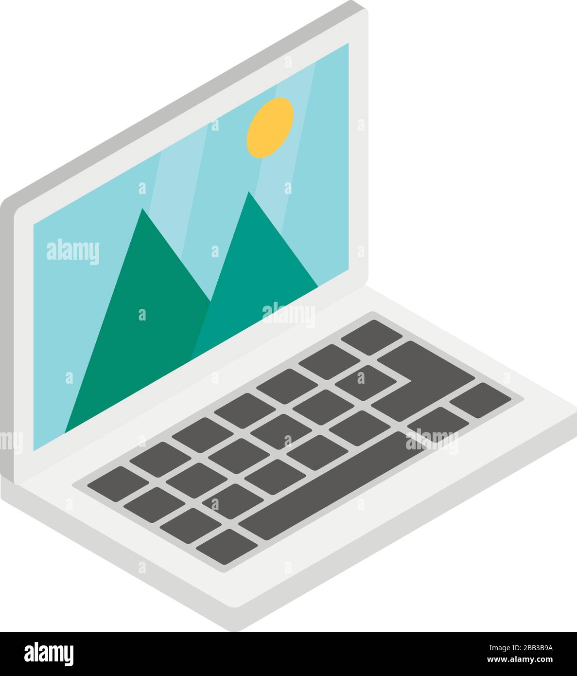 Laptop icon, isometric style Stock Vector Image & Art - Alamy