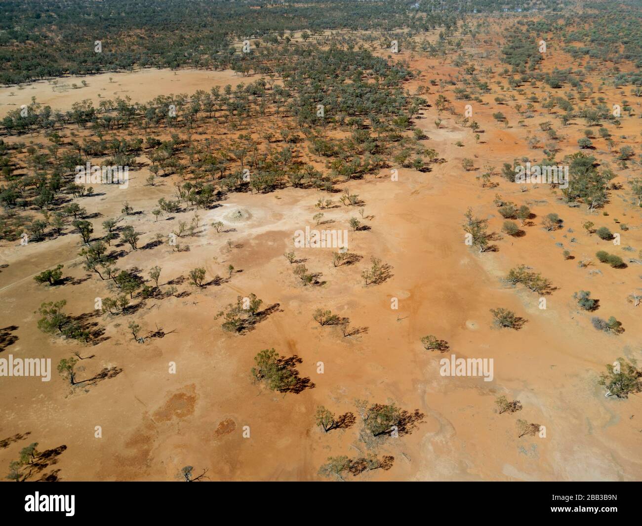 Aerial of the Eulo Mud springs which are unique to the area and are ...