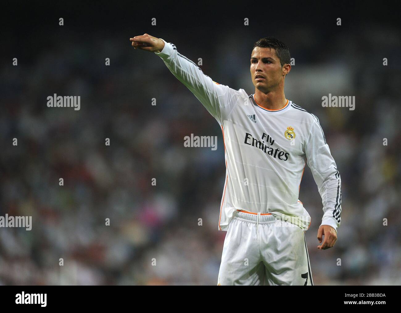 Real Madrid's Cristiano Ronaldo gestures during the game against Getafe ...