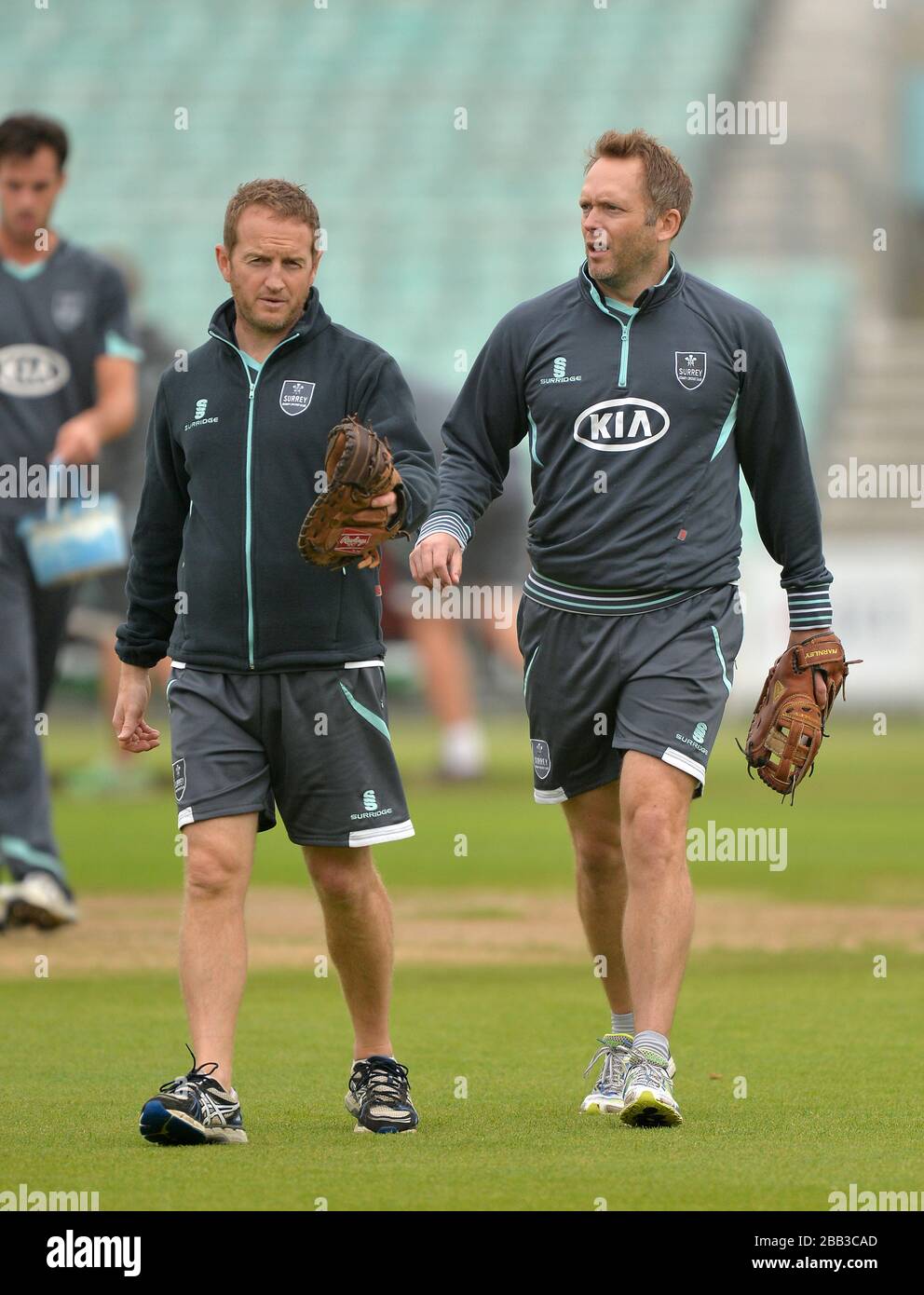 Surrey second XI coach Ali Brown (left) and bowling coach Stuart Barnes ...