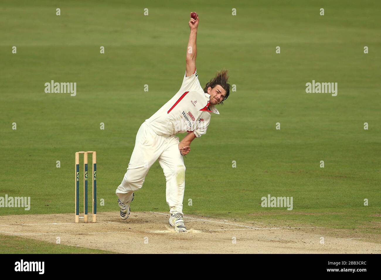 Lancashire's Oliver Newby in action Stock Photo - Alamy