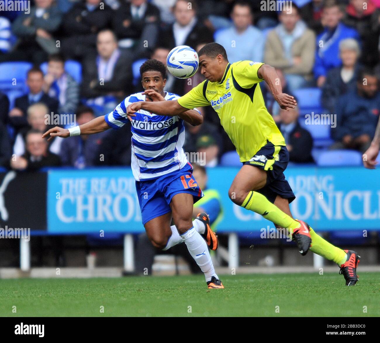 Birmingham City's Matt Green and Reading's Garath McCleary battle for ...