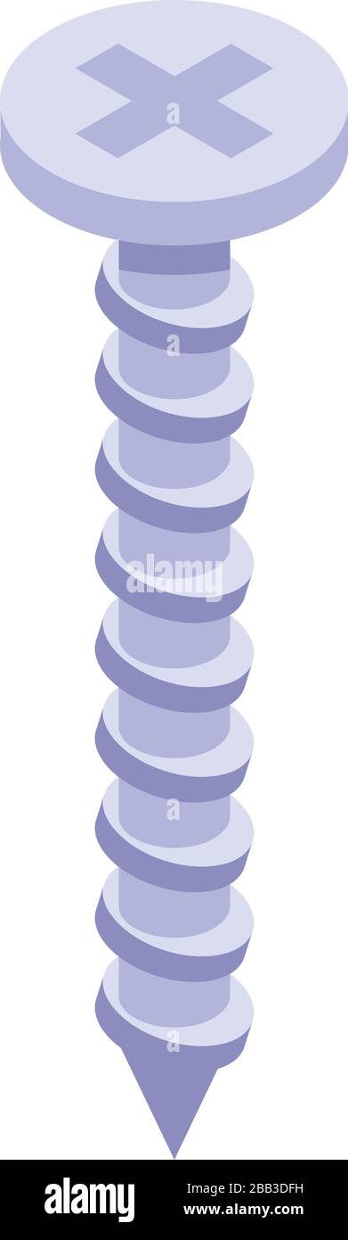 Metal screw icon, isometric style Stock Vector Image & Art - Alamy