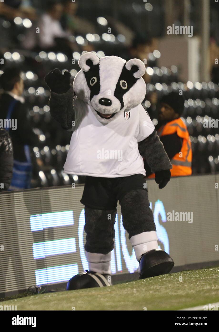 Mascot Billy The Badger, Fulham Stock Photo - Alamy
