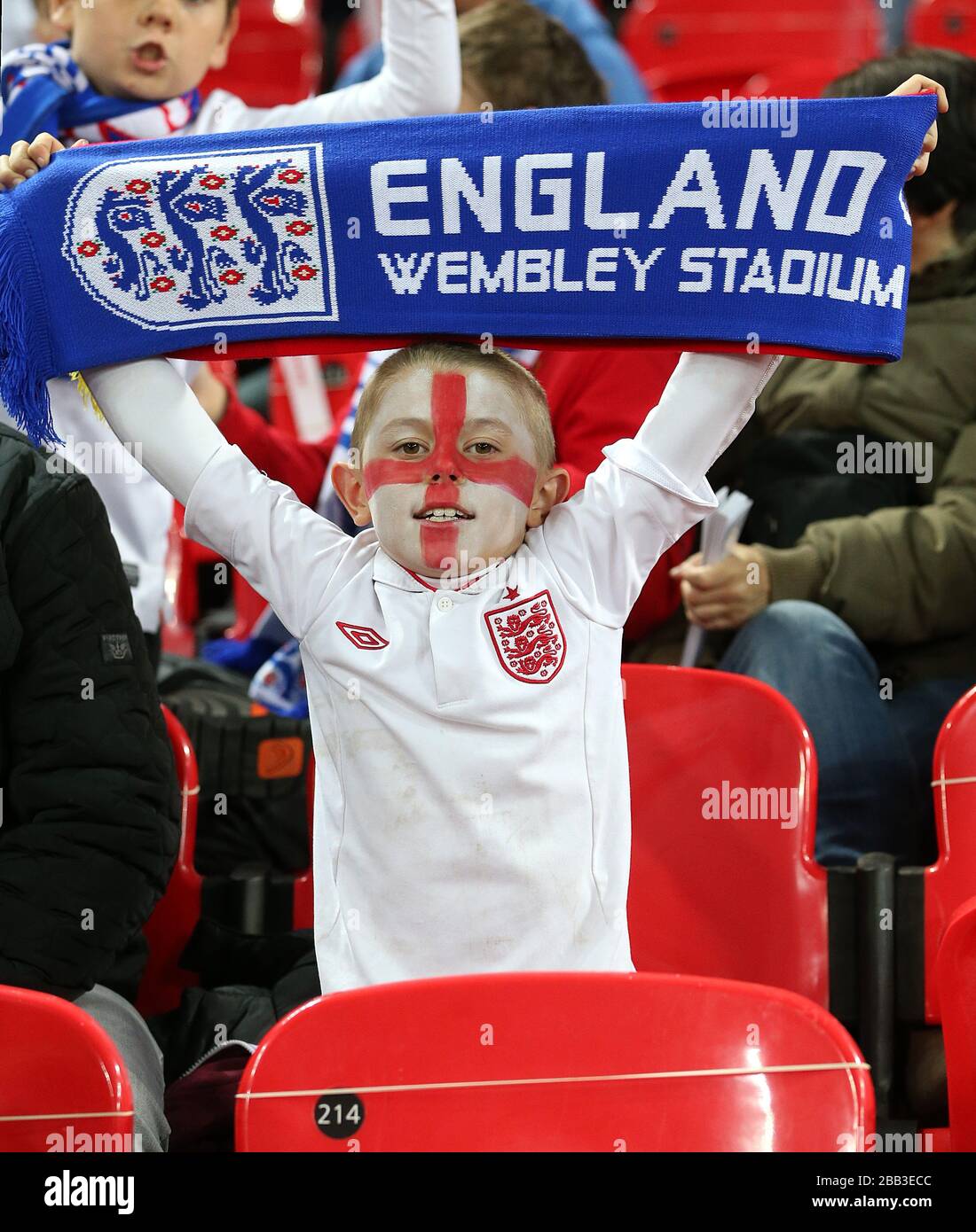 A young England fan in the stands before kick-off Stock Photo - Alamy