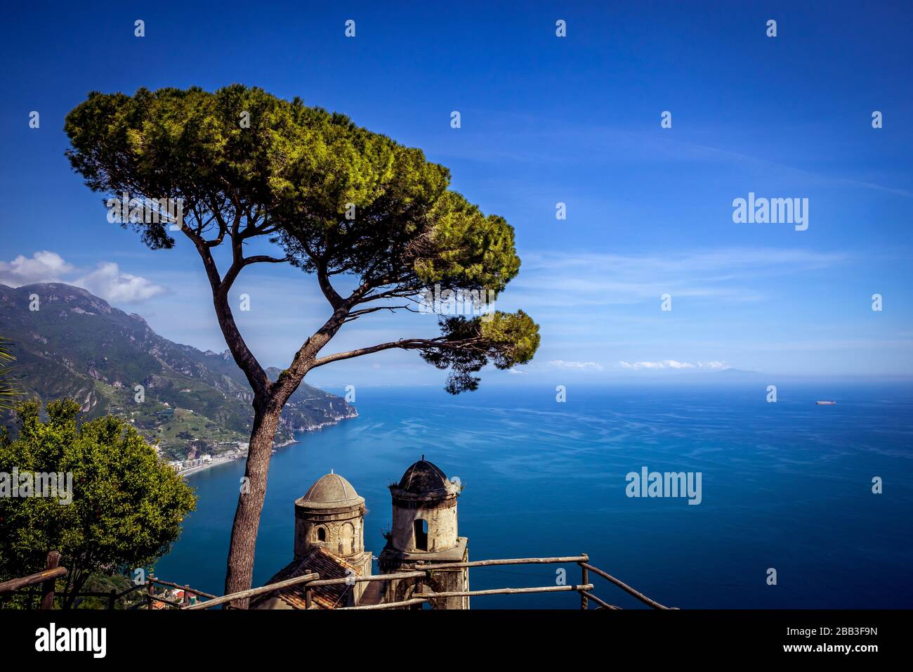 Coastline in Ravello, over the gulf of Salerno, Amalfi coast, italy ...