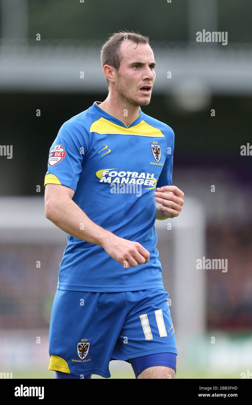 Luke Moore, AFC Wimbledon Stock Photo - Alamy