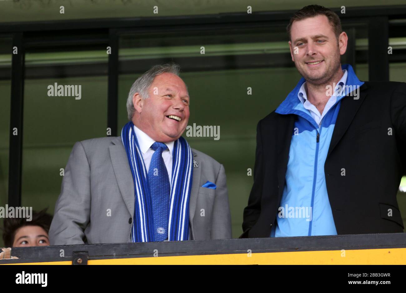 Peterborough United director of football Barry Fry (left) with chairman ...