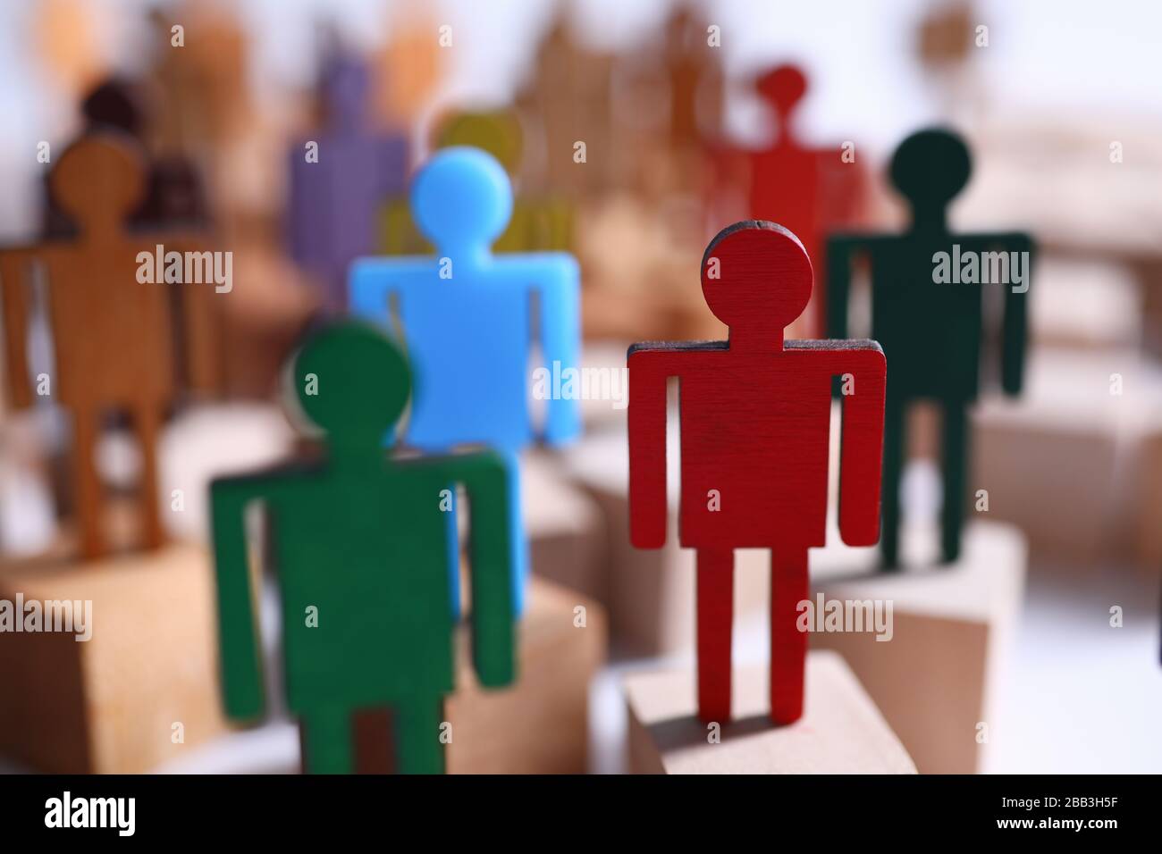 Men in wooden blocks hi-res stock photography and images - Alamy