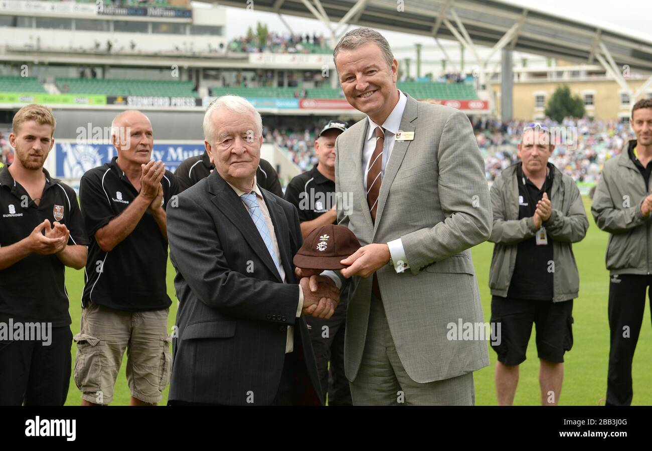 Former Surrey County Cricket head groundsman Bill Gordon (left) becomes ...