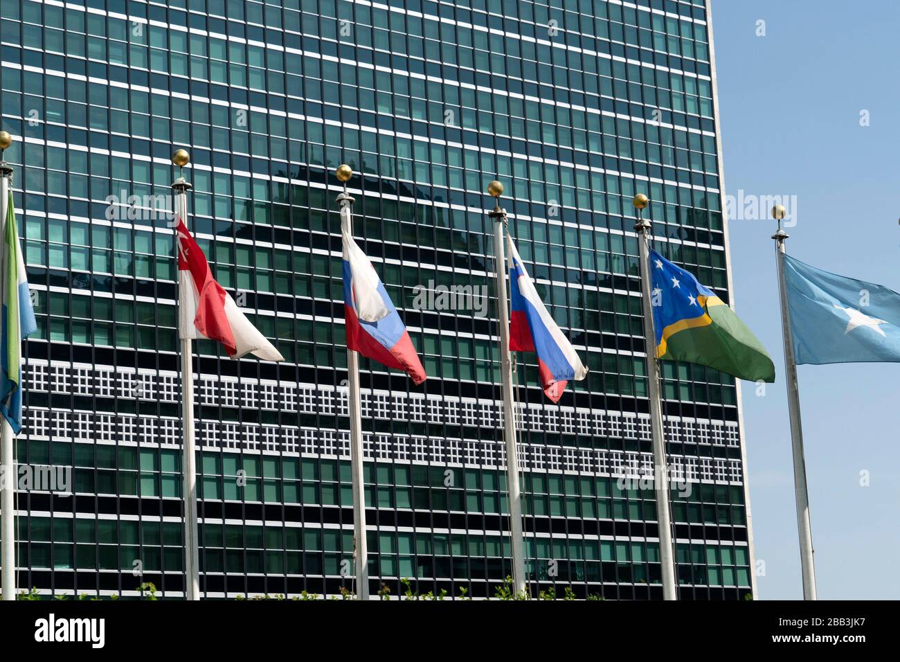 NEW YORK, USA - MAY 25 2018 - United Nations headquartered in a complex ...