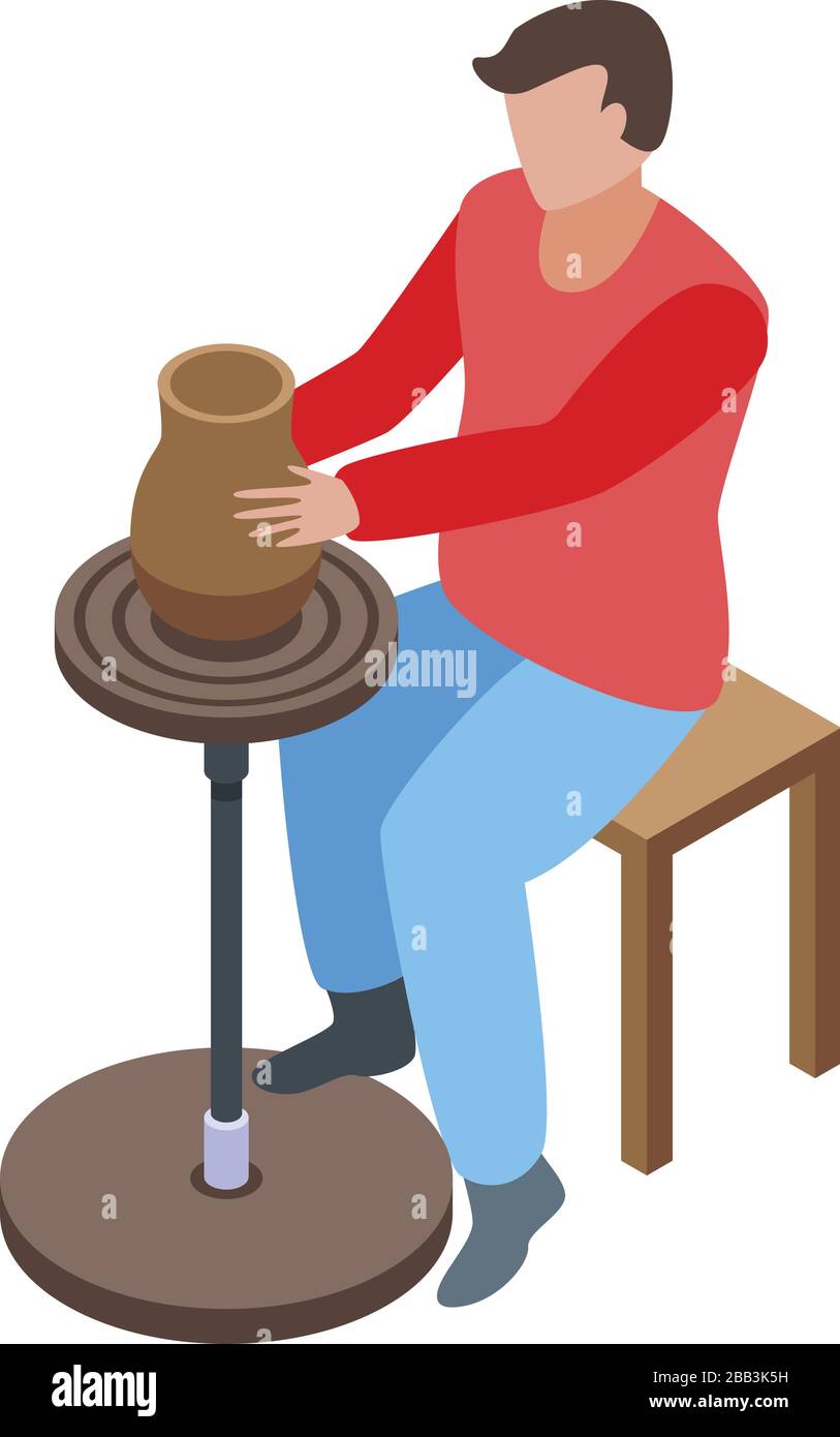 Craftsman hand making pottery Cut Out Stock Images & Pictures - Alamy