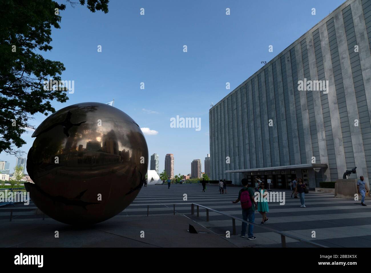 NEW YORK, USA - MAY 25 2018 - United Nations headquartered in a complex ...