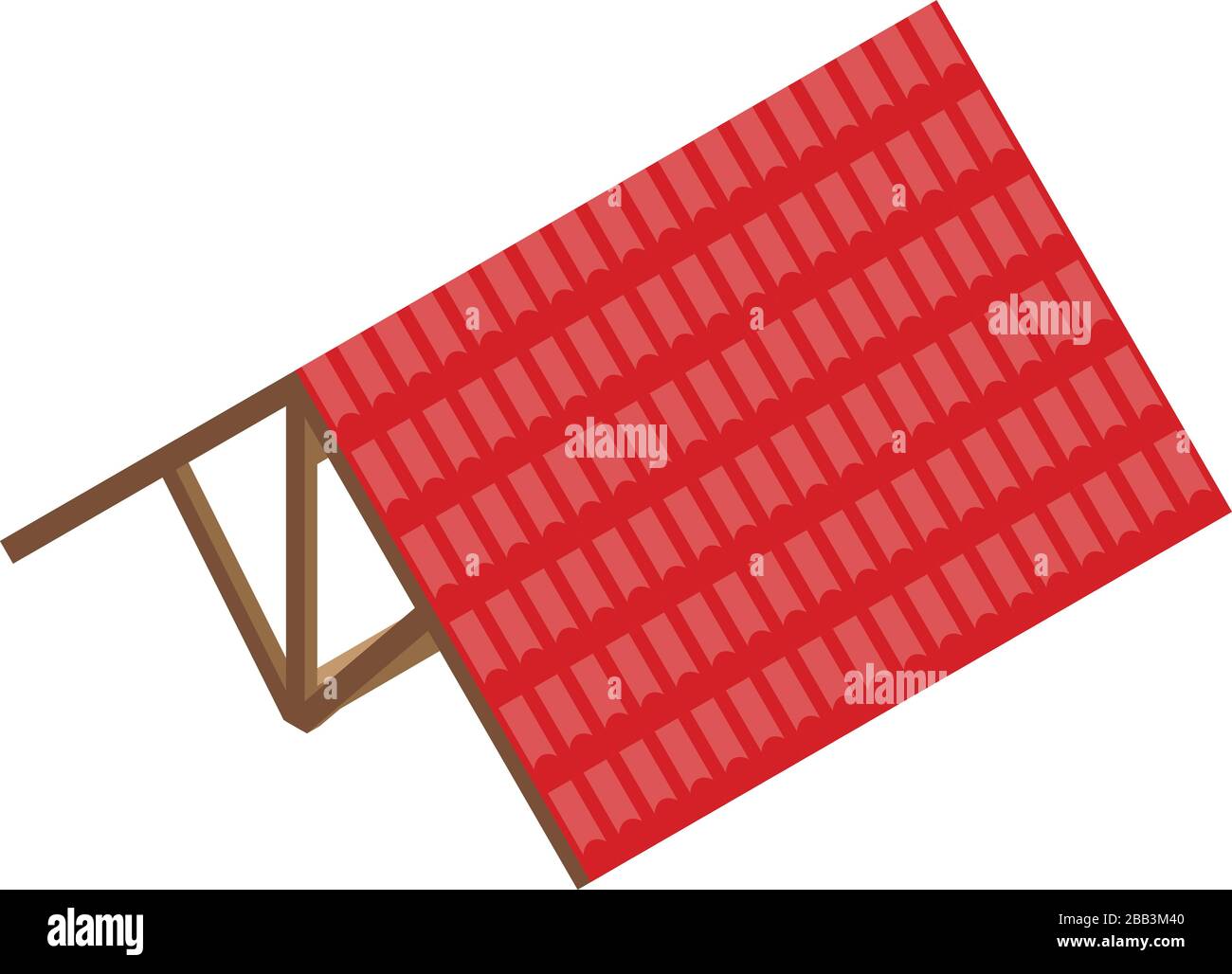 Red tiled roof texture Cut Out Stock Images & Pictures - Alamy