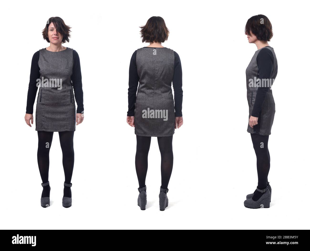 Woman back standing dress Cut Out Stock Images & Pictures - Alamy