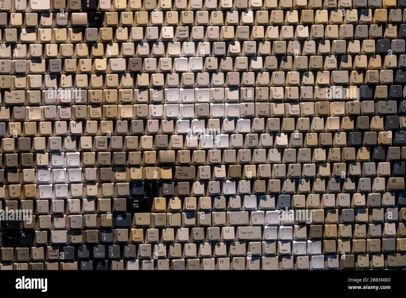 old computer keyboard buttons in wrong order close up Stock Photo - Alamy