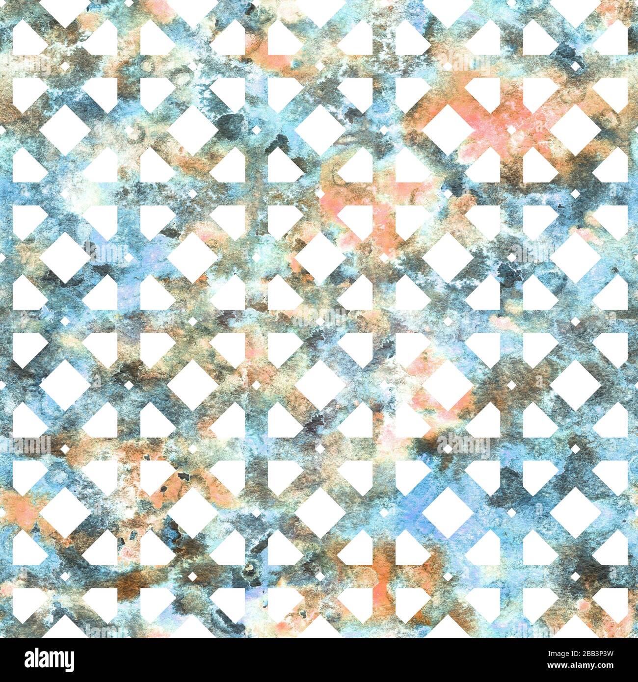 Geometric colorful grid in arabesque style Stock Photo - Alamy
