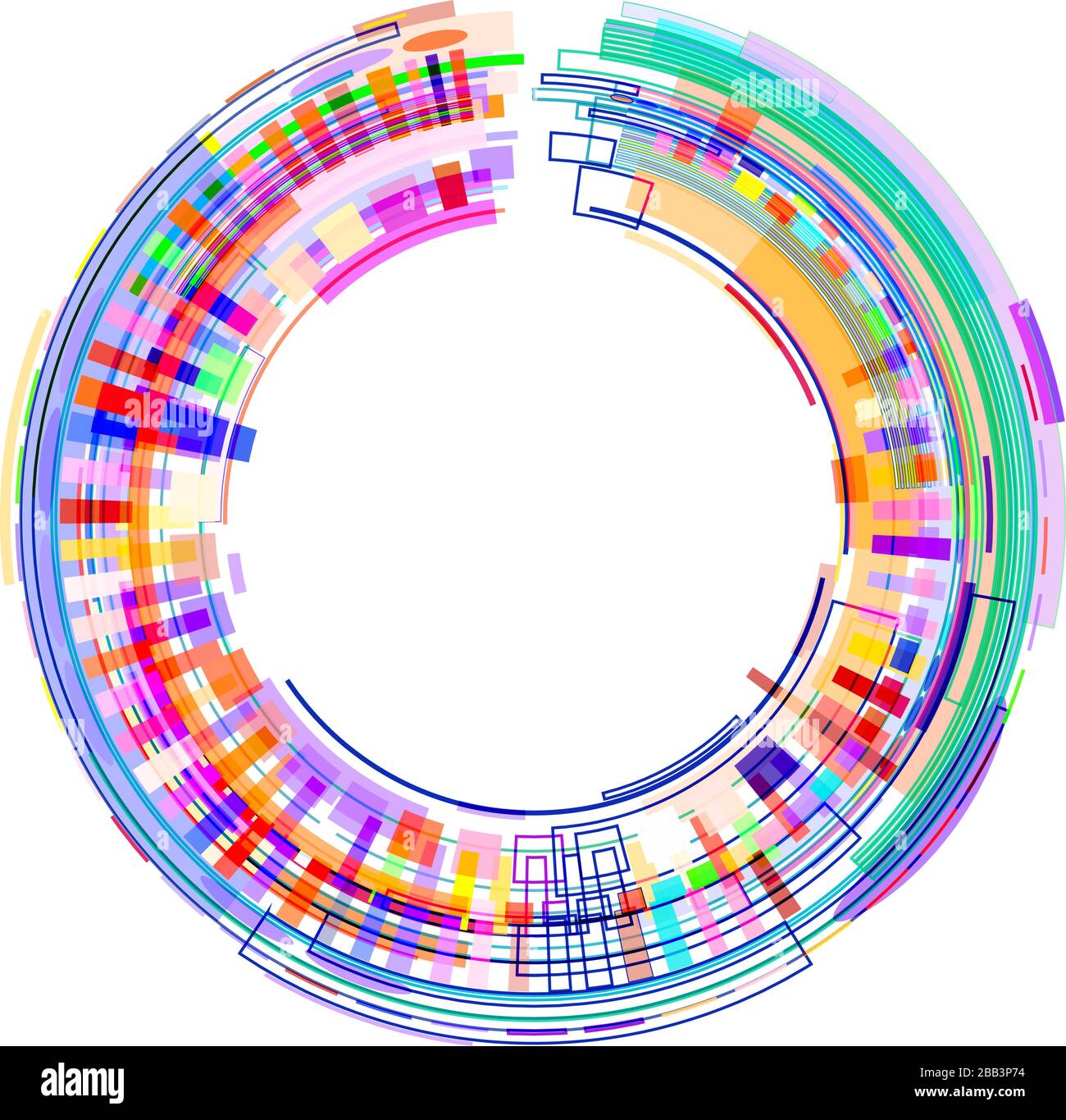 Circle of colored geometric shapes Stock Vector Image & Art - Alamy