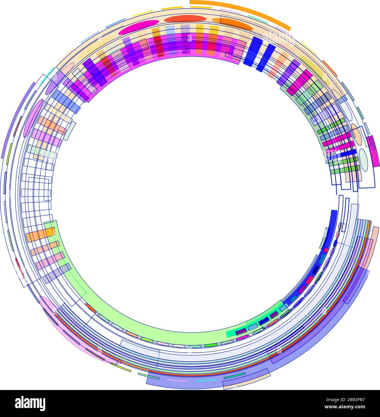Circle of colored geometric shapes Stock Vector Image & Art - Alamy