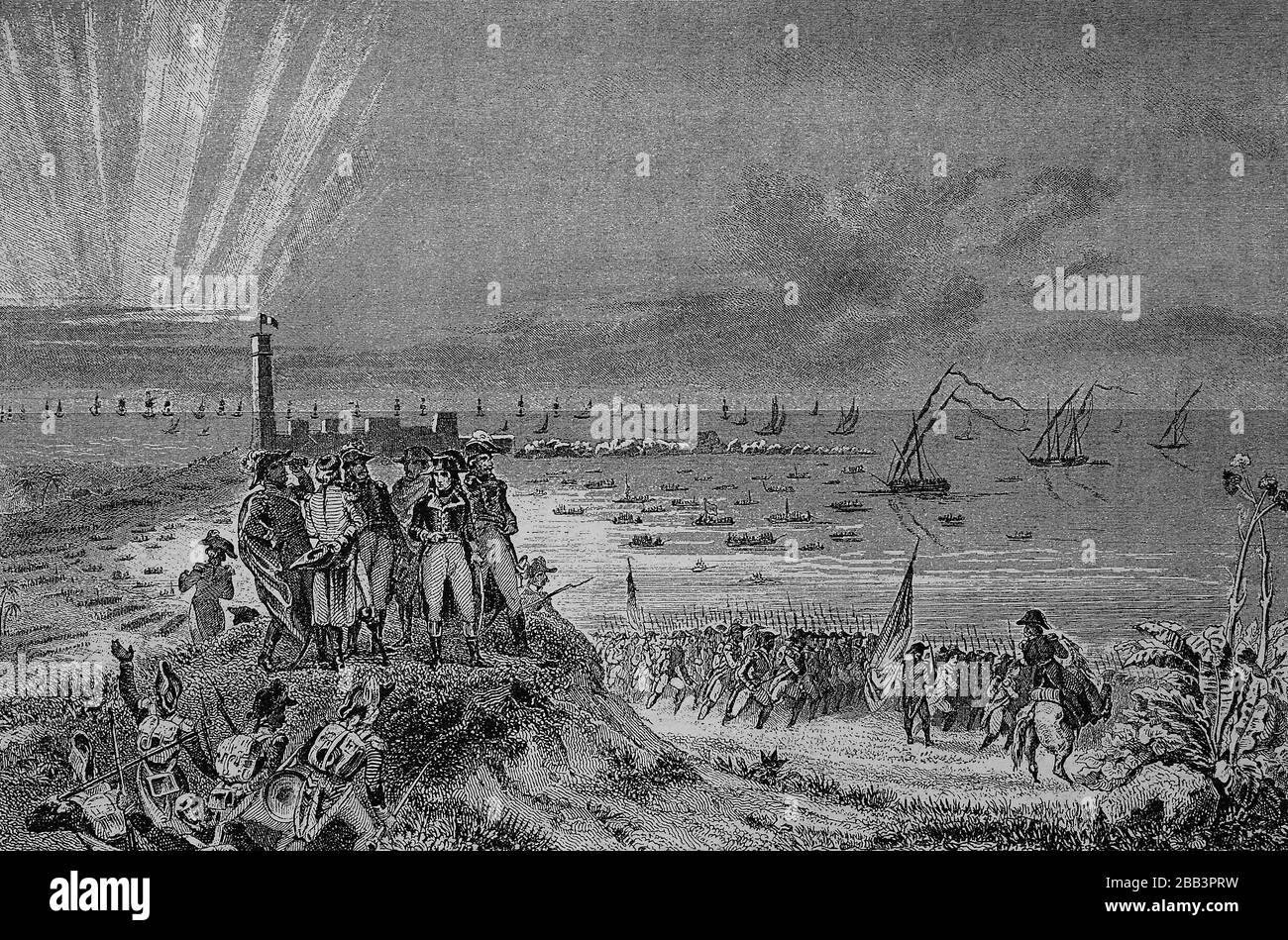 Landing of the French army in Egypt on 1 July 1798, Bonaparte's ...