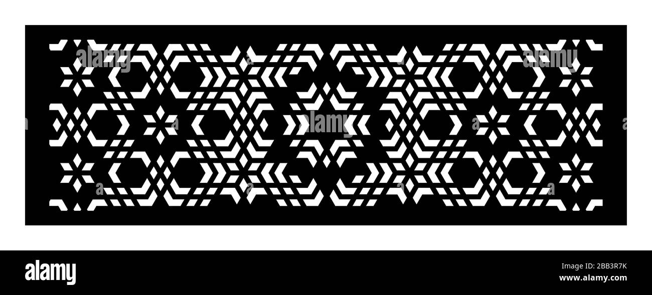 Moroccan decorative cut out vector panel for laser cutting Stock Vector ...