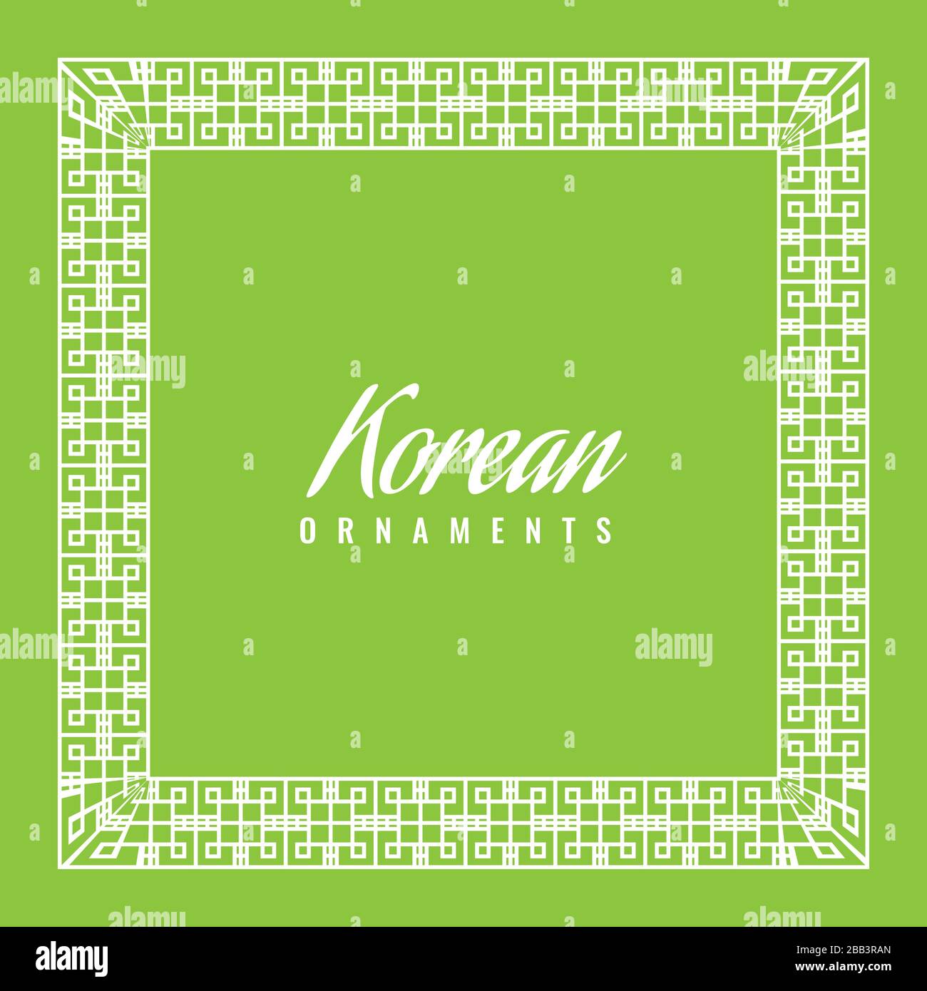 Geometric unique korean traditional pattern border. Vector illustration ...
