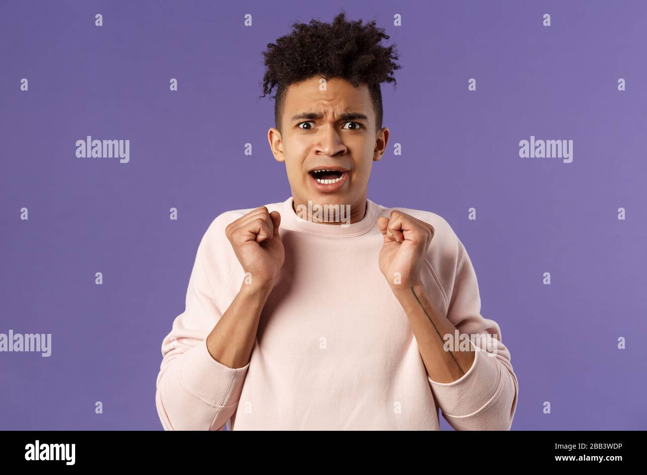 Funny frightened jumping hi-res stock photography and images - Alamy