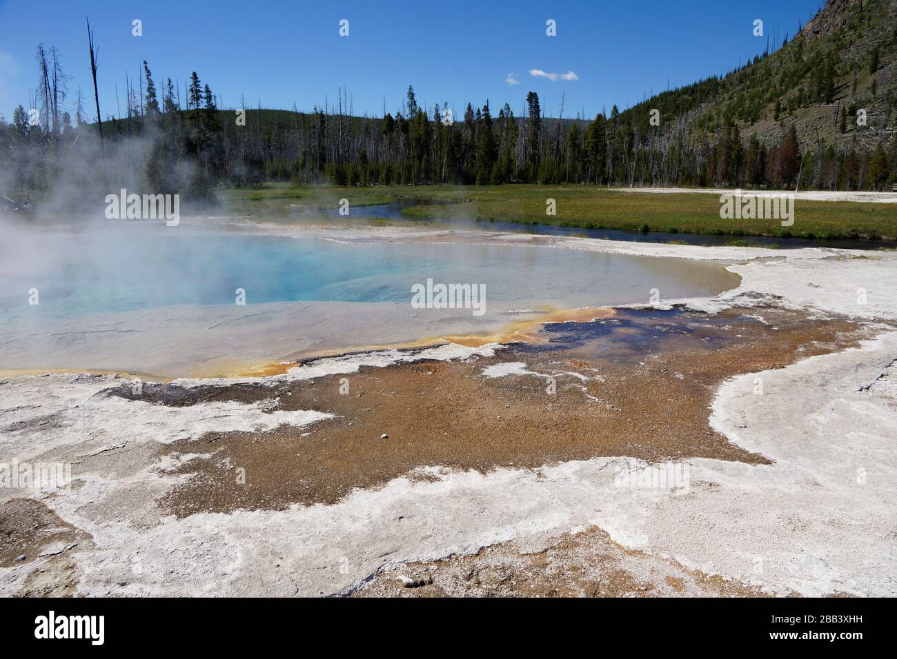 Panoramic view grand prismatic spring hi-res stock photography and ...