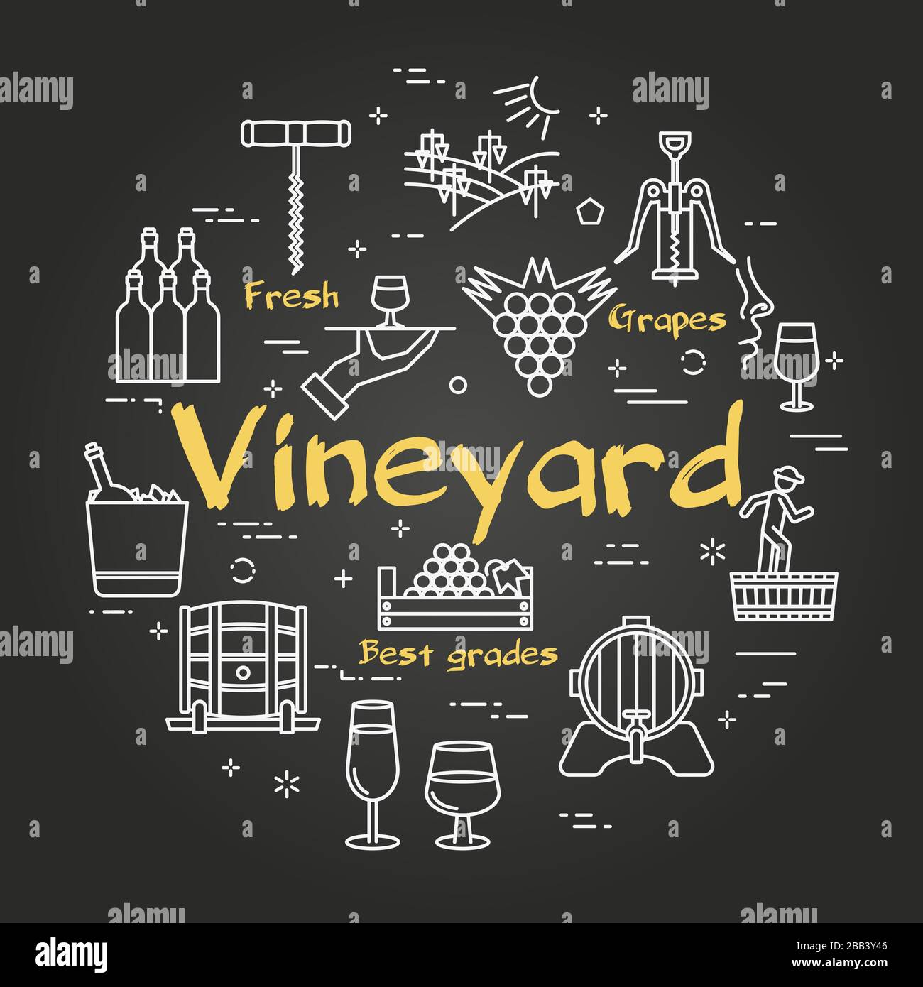 Viticulture preparation Stock Vector Images - Alamy