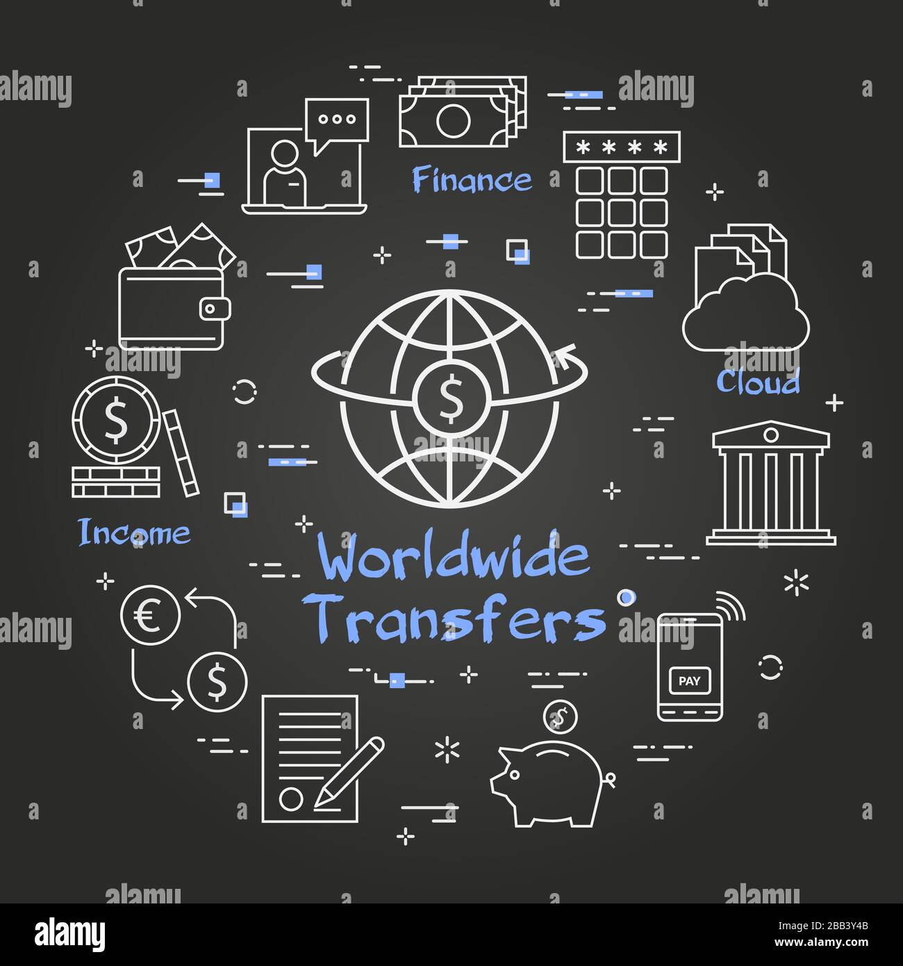 Account transfers Stock Vector Images - Alamy