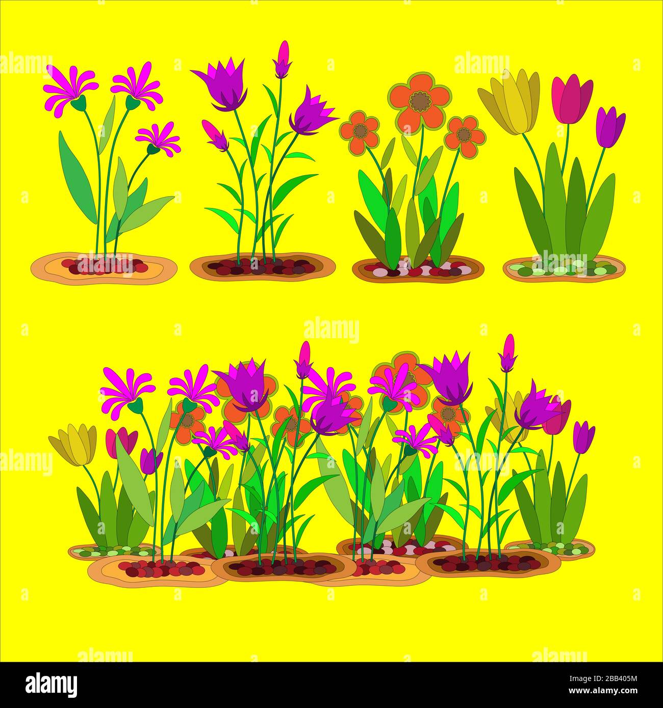 Sunny bloom Stock Vector Images - Alamy
