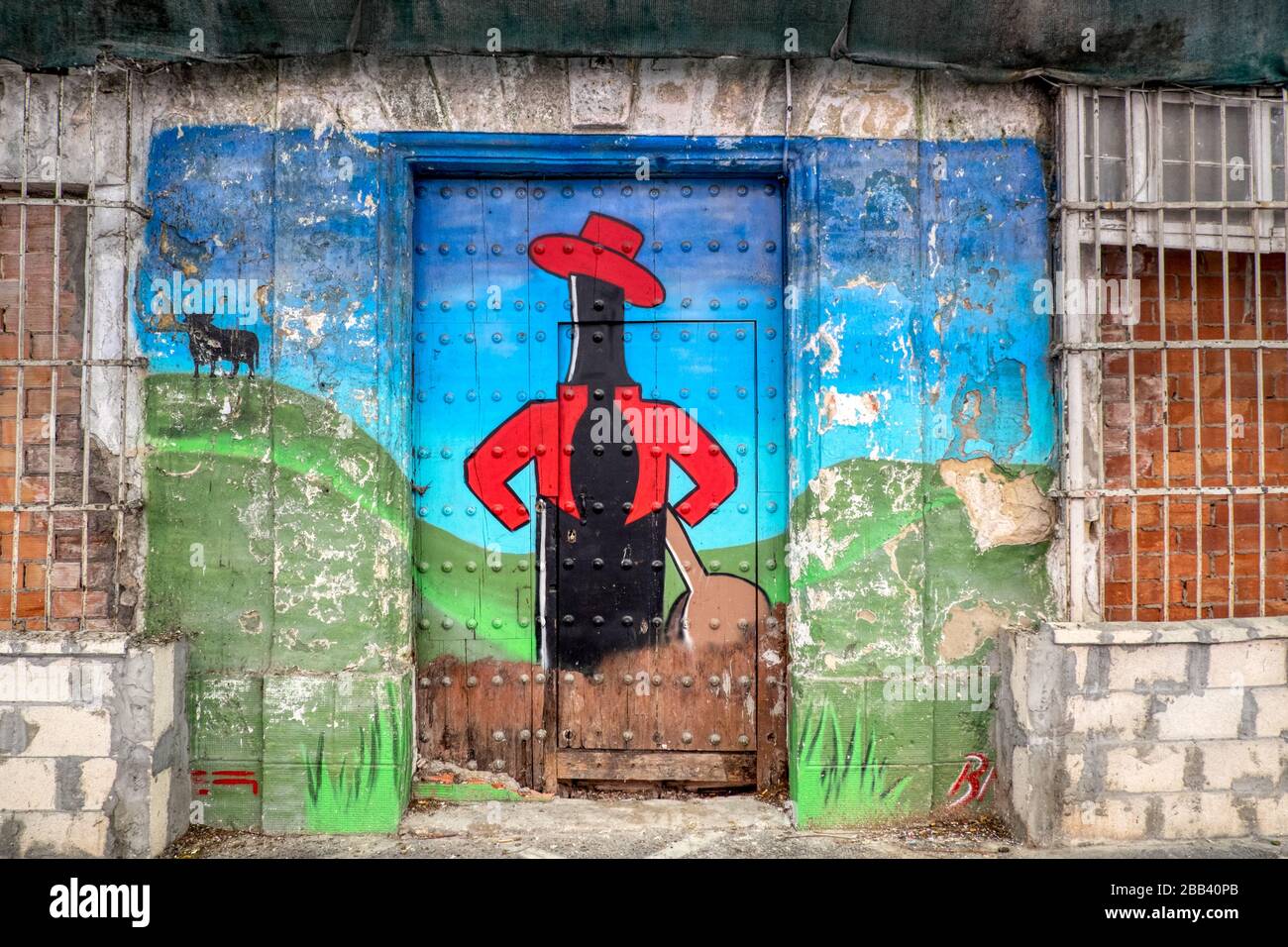 Art on a Spanish Wall. Jerez Stock Photo - Alamy